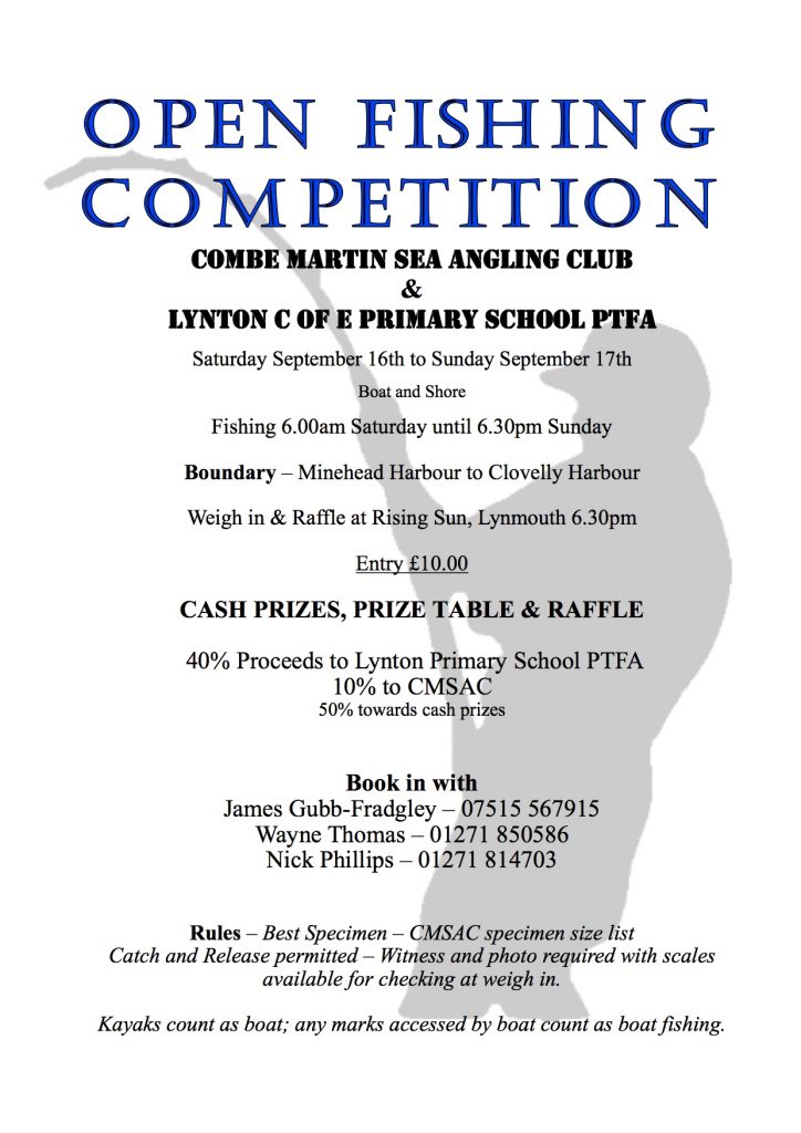 COMBE MARTIN SAC LYN FISH CHARITY MATCH - North Devon & Exmoor Angling ...